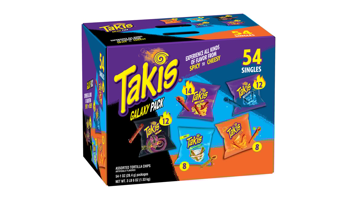 Takis Galaxy Pack Assorted Flavored Tortilla Chips (54 Singles) - New ...