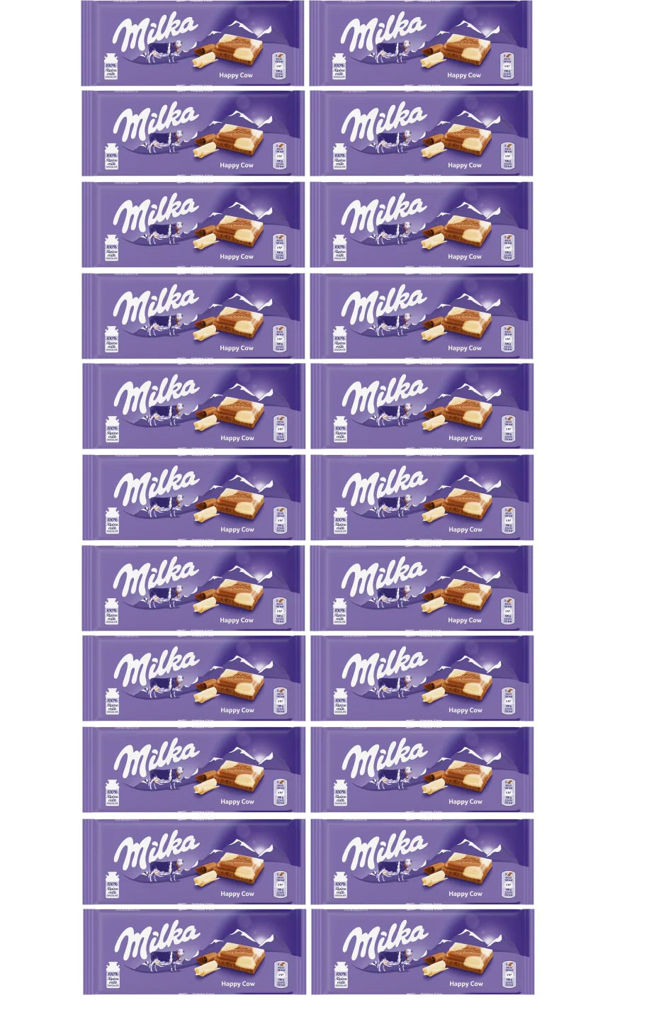 Milka Happy Cows Milk and White Chocolate Bar (100g) – MCR Snack Distro
