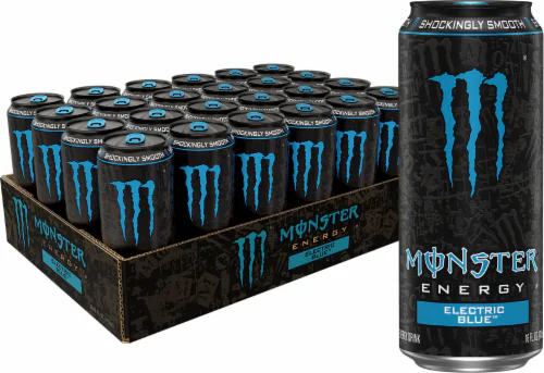 Monster Electric Blue USA - 16oz (473ml) (24 Pack) – MCR Snack Distro