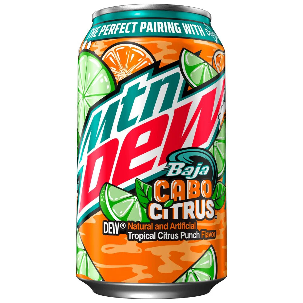 Mountain Dew Baja Cabo Citrus 12oz USA (355ml) – MCR Snack Distro