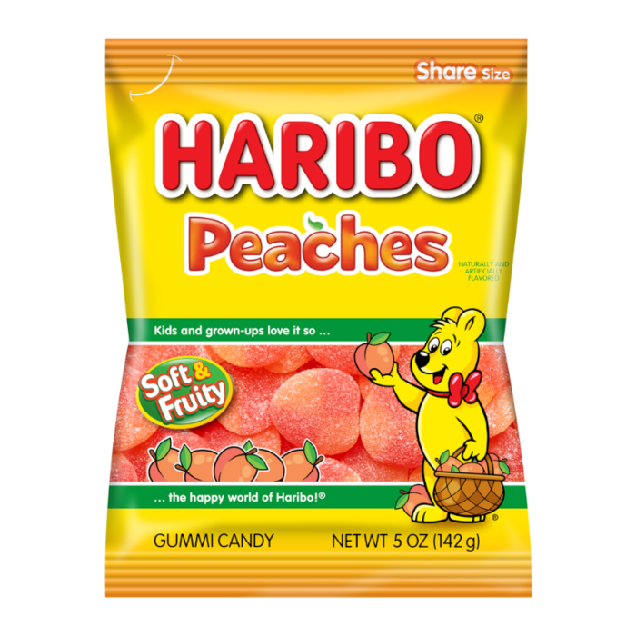 Haribo Peaches USA Peg Bag 5oz (142g) – MCR Snack Distro