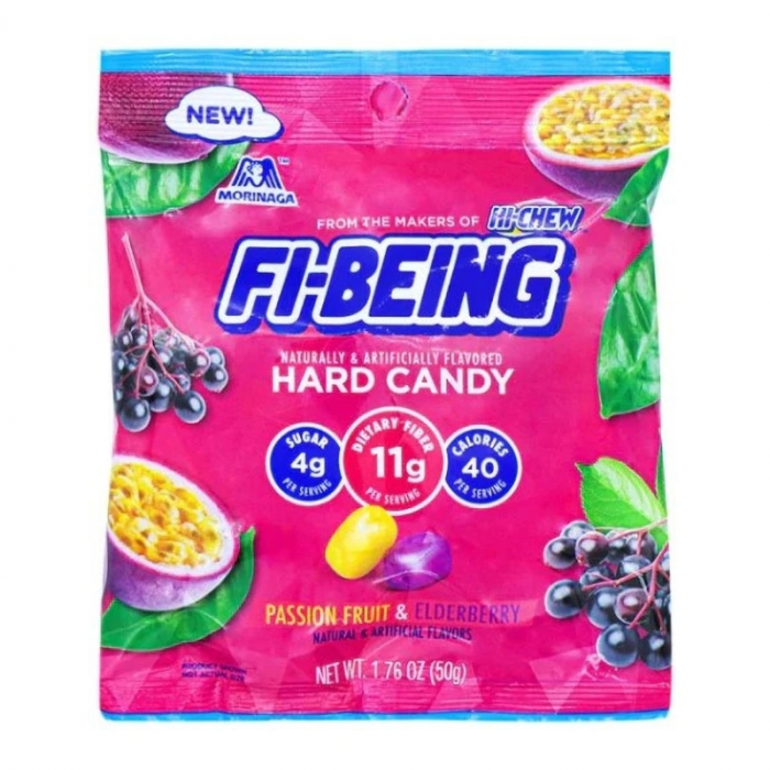 Hi-Chew FI-BEING Hard Candy Passion Fruit & Elderberry Peg Bag 1.76oz ...